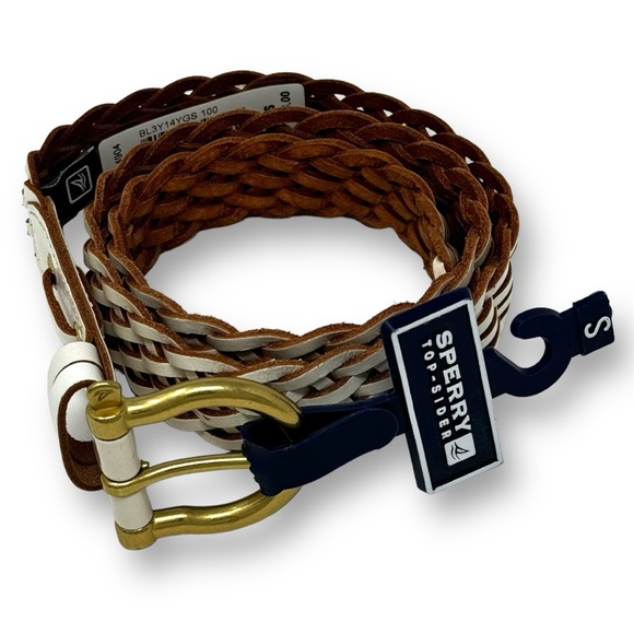 Sperry | Accessories | Sperry Topsider Belt Woven Leather White | Poshmark